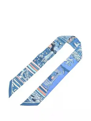 Hermès 2010s Rayures D'ete Twilly Scarf - Blue