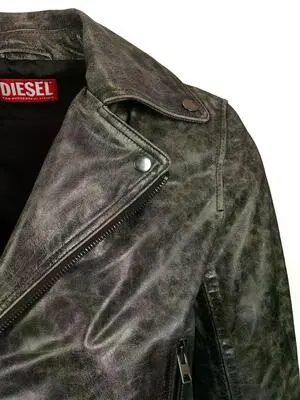 DIESEL® Biker Jacket In Treated Leather