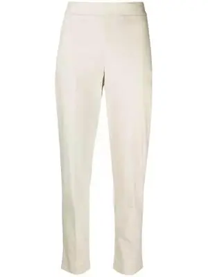 Brunello Cucinelli High-waist Cropped Trousers - Neutrals