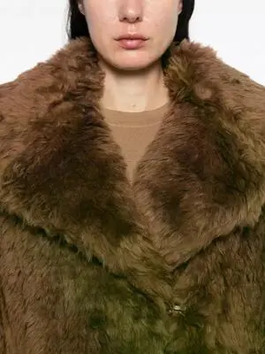 Max Mara Double-breasted Faux-fur Jacket