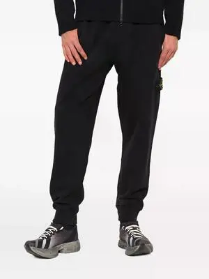 Stone Island 6200012 Brushed Organic Cotton Fleece Joggers - Black