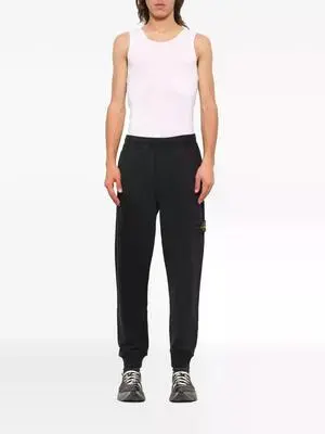 Stone Island 6200012 Brushed Organic Cotton Fleece Joggers - Black