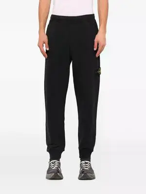 Stone Island 6200012 Brushed Organic Cotton Fleece Joggers - Black