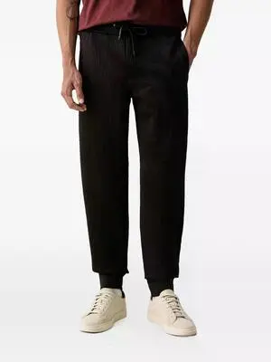 Armani Exchange Logo-jacquard Track Pants - Black