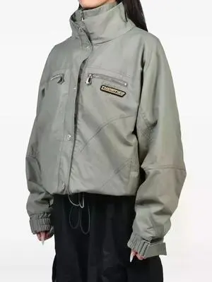 Attico Logo Patch Drawstring Bomber Jacket