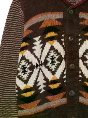 FAY Geometric Pattern Shawl Collar Cardigan