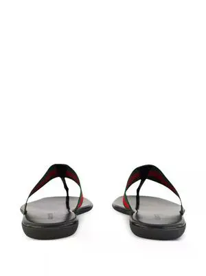 Gucci Web Stripe Thong Sandals