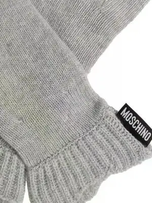 Moschino Patch Knitted Gloves