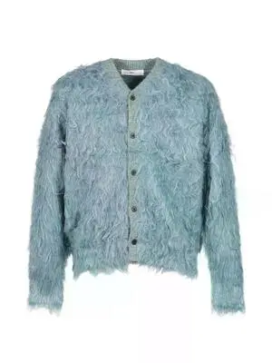 TOGA TOO Shaggy-knit Cardigan - Blue