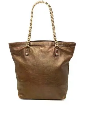 Gucci 2000-2015 Metallic Calfskin Capri Chain Tote Bag