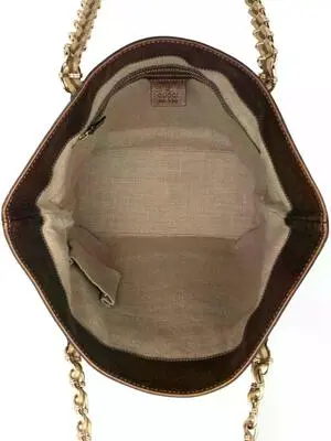 Gucci 2000-2015 Metallic Calfskin Capri Chain Tote Bag