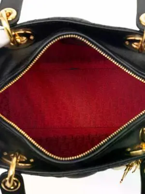Dior 2010 Medium Lambskin Cannage Lady Satchel