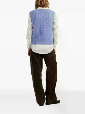 Chinti & Parker Cable-knit Cashmere Tank Top