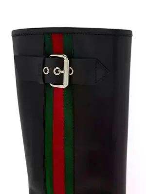 Gucci Biker Boots With Web