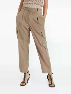 Brunello Cucinelli Straight-leg Suede Trousers
