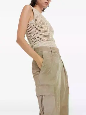 Brunello Cucinelli Straight-leg Suede Trousers