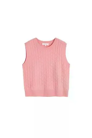 Chinti & Parker Cable-knit Cashmere Tank Top