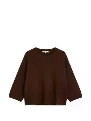 Chinti & Parker Cloud Cropped-sleeve Sweater - Brown