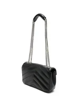 Saint Laurent Loulou Matelassé Leather Shoulder Bag - Black