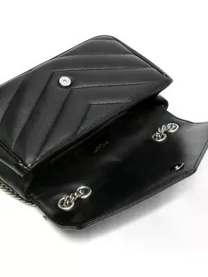 Saint Laurent Loulou Matelassé Leather Shoulder Bag - Black