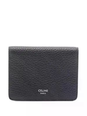 Celine 2020s Bifold Leather Card Holder - Black