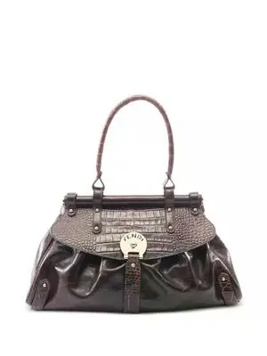 Fendi Croc-embossed Shoulder Bag