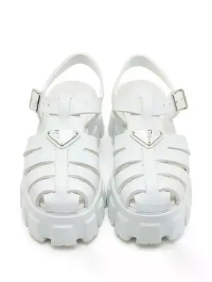 Prada Monolith Platform Sandals - White