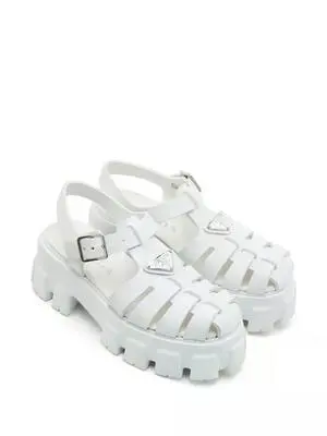 Prada Monolith Platform Sandals - White