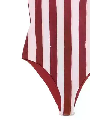 Fendi Striped Halterneck Swimsuit