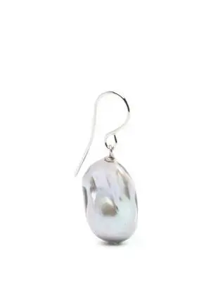 JIL SANDER Grainy Pearl Earrings - Silver