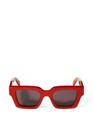 Off-White Square Frame Sunglasses - Red