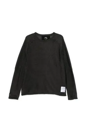 Satisfy Raglan Sleeve Waffle Knit Sweater - Black