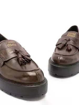 Miu Miu Embellished Chunky Loafers