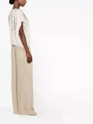 Brunello Cucinelli Pleat Detail Wide-leg Trousers