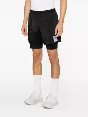 Satisfy Layered Logo-print Shorts