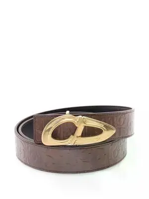 Dior 2010s Oblique Reversible Belt - Brown