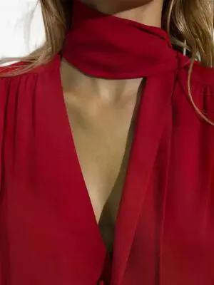 Valentino Garavani Pussy-bow Silk Shirt