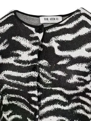 Attico Zebra Jacquard Button-up Cardigan