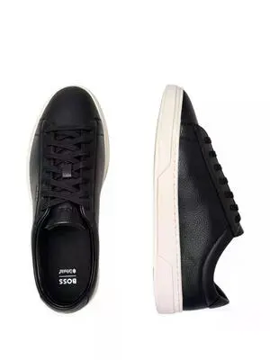 BOSS Kieran Grained Leather Sneakers