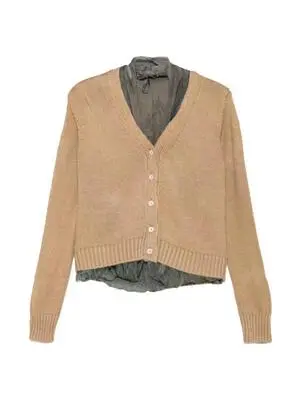 Masnada Layered Effect V-neck Cardigan