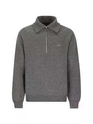 Prada Wool And Cashmere Polo Sweater - Grey