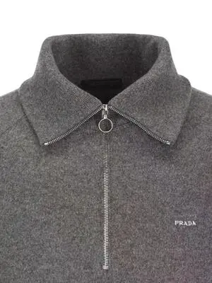 Prada Wool And Cashmere Polo Sweater