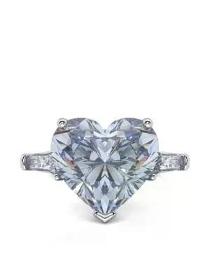 SOLO FOR DIAMONDS Heart-cut Diamond Ring - Silver