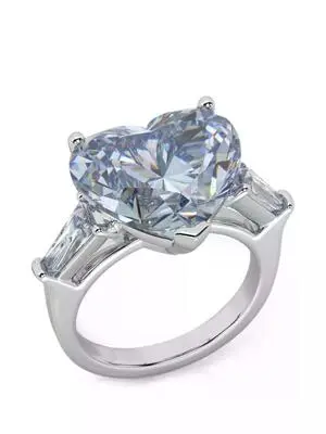 SOLO FOR DIAMONDS Heart-cut Diamond Ring With Baguette Side Stones