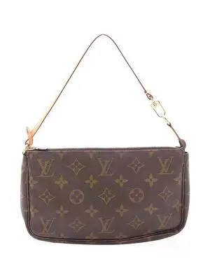 LOUIS VUITTON 2002 Monogram Pochette Accessoires Shoulder Bag - Brown