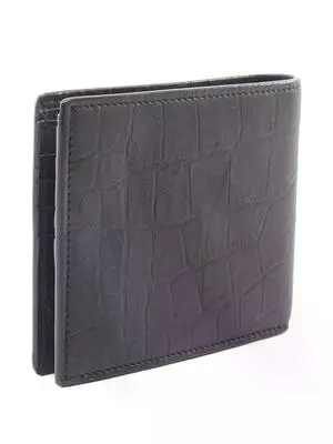 Saint Laurent 2020s Monogram Crocodile-effect Wallet