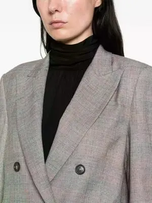 ERMANNO FIRENZE Prince Of Wales Check Double-breasted Blazer