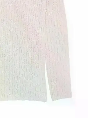 Alpha Studio Open-knit Long-sleeve Sweater - Neutrals
