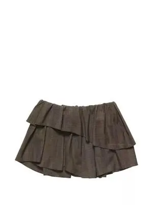 Acne Studios Short Pleated Wool Skirt