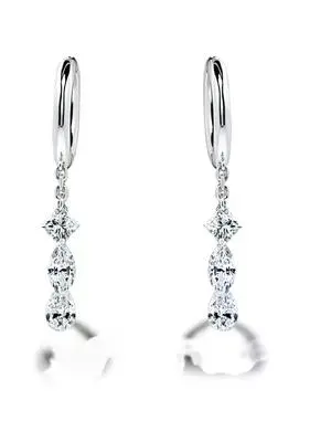 SOLO FOR DIAMONDS Lab-grown Diamond Drop Earrings - Silver